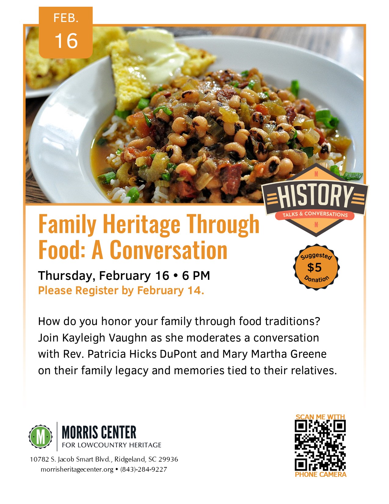 Ridgeland ~ Family Heritage Through Food: A Conversation - South ...